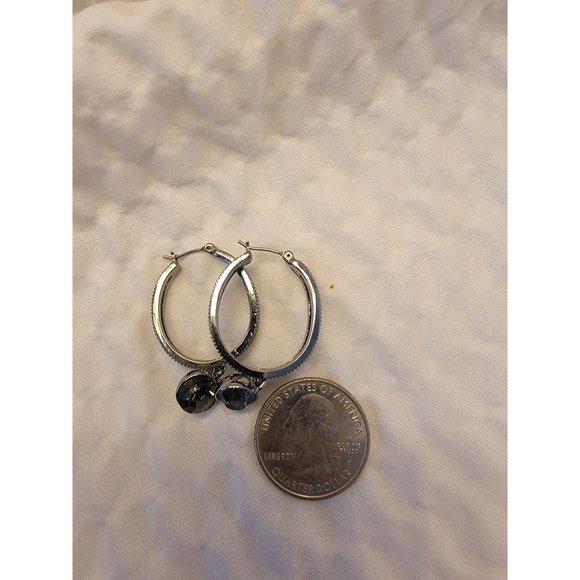 Jewelry | Pretty Hoop Costume Earrings With Light Colored Green Stones ...